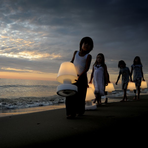 Lampe Portable avec Batterie Rechargeable H40cm - JardinChic